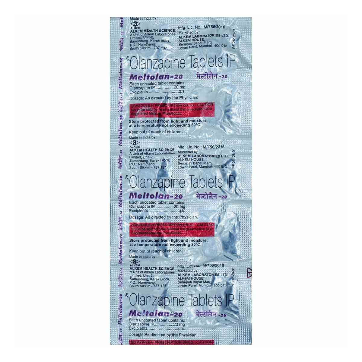 Meltolan 20 mg Tablet | Uses, Side Effects, Price | Apollo Pharmacy