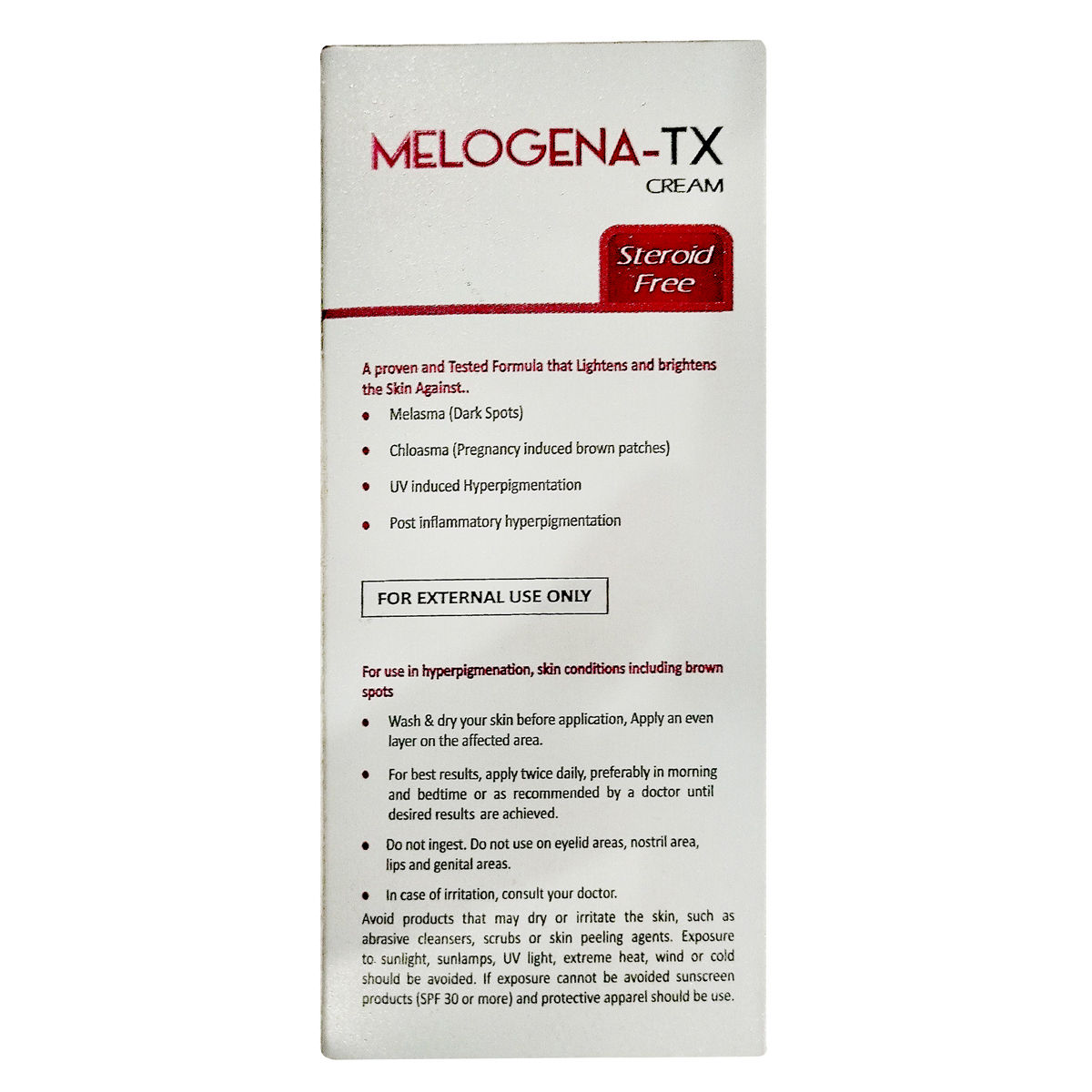 Melogena-TX Cream | Uses, Side Effects, Price | Apollo Pharmacy