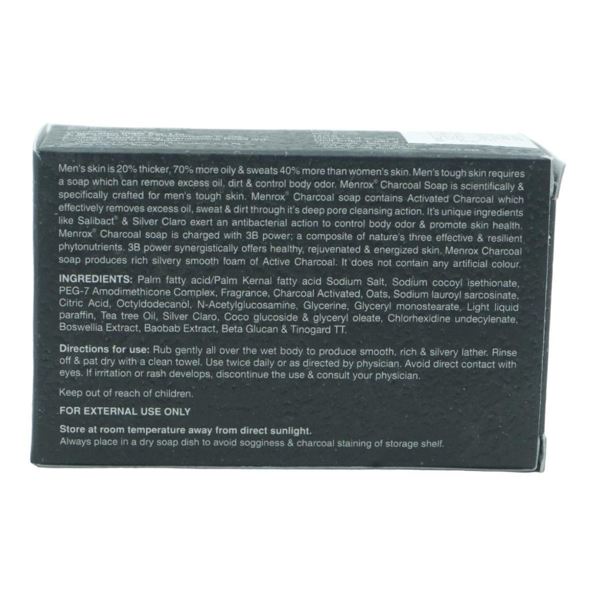 Menrox Charcoal Soap 100gm Price, Uses, Side Effects, Composition ...