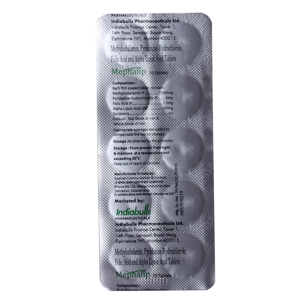 Mephalip Tablet 10's Price, Uses, Side Effects, Composition - Apollo ...