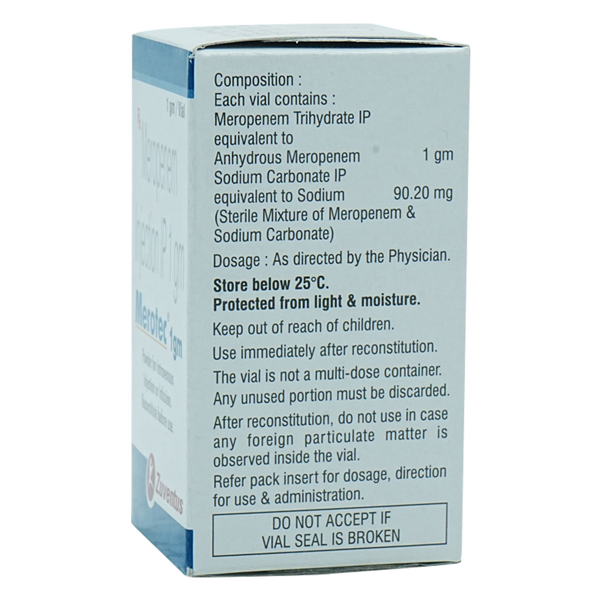 Merotec 1 gm Injection 1's Price, Uses, Side Effects, Composition ...