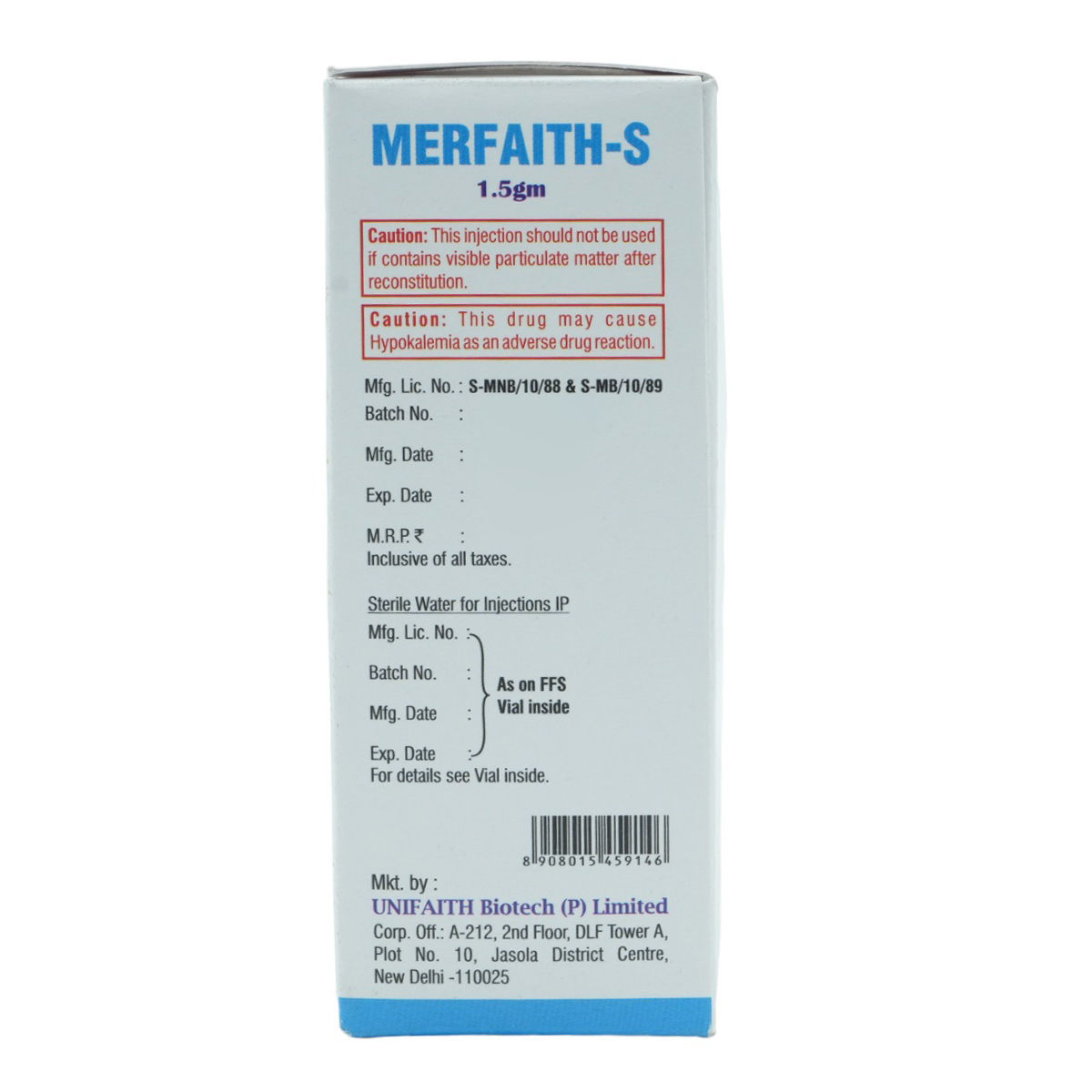 Merfaith-S 1.5 gm Injection | Uses, Side Effects, Price | Apollo Pharmacy