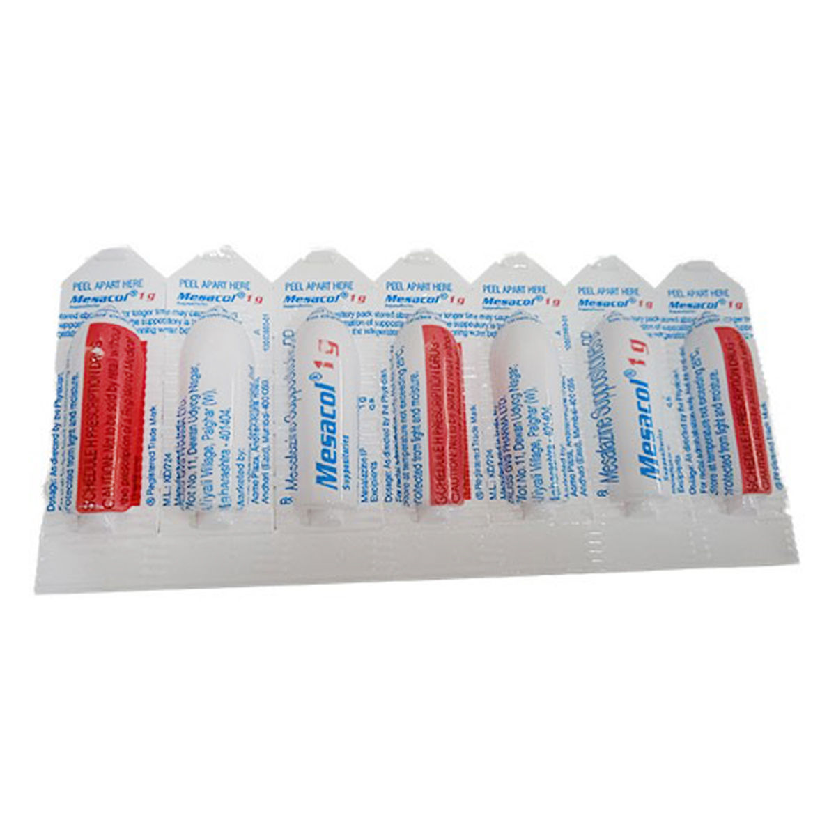Mesacol 1 gm Suppository 7's Price, Uses, Side Effects, Composition ...