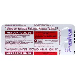 Metocard XL 50 Tablet | Uses, Side Effects, Price | Apollo Pharmacy