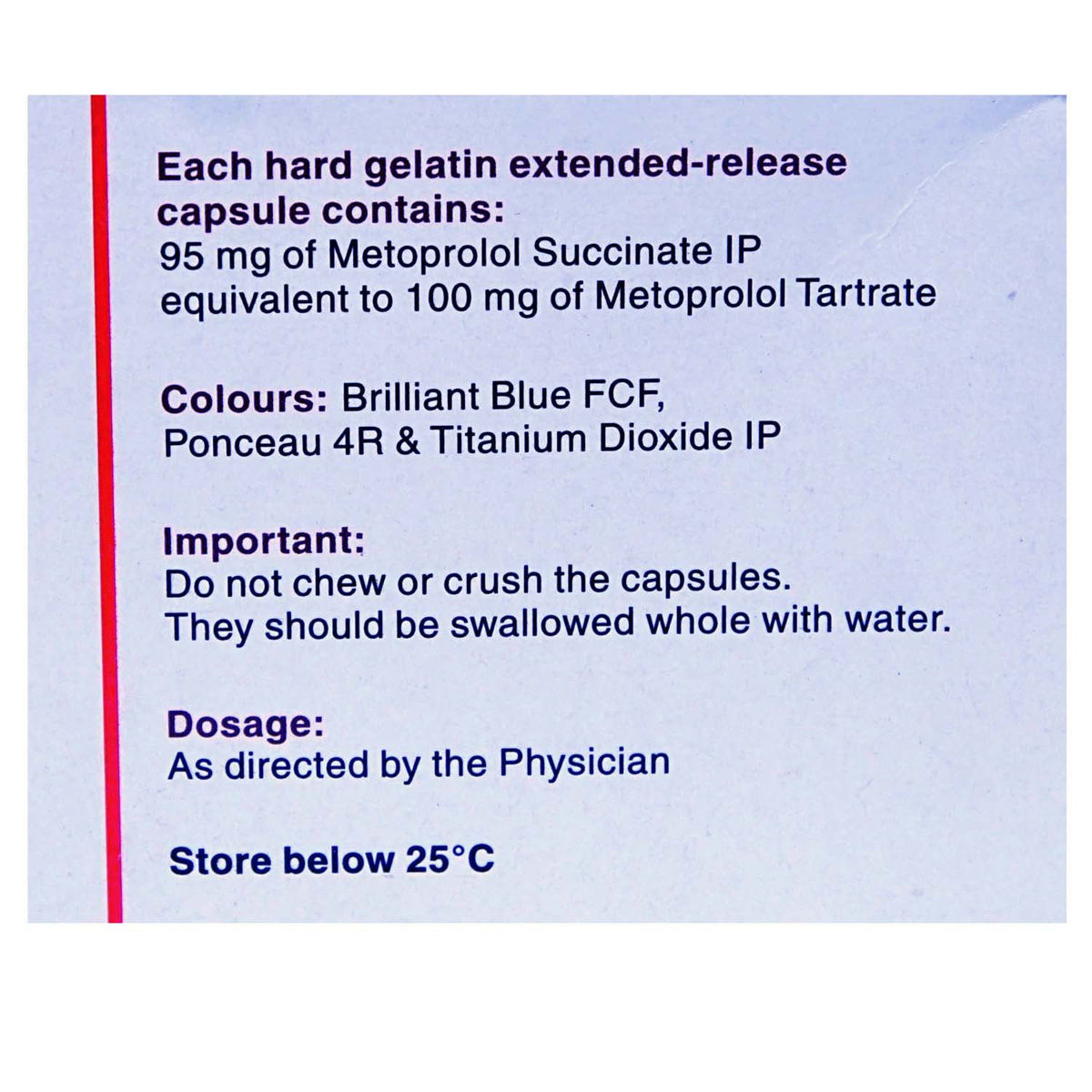 Metolar-XR 100 Capsule 10's Price, Uses, Side Effects, Composition ...