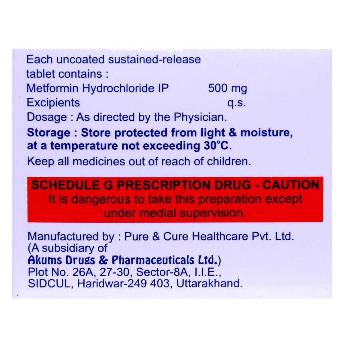 Metasens 500 Tablet 10's Price, Uses, Side Effects, Composition ...