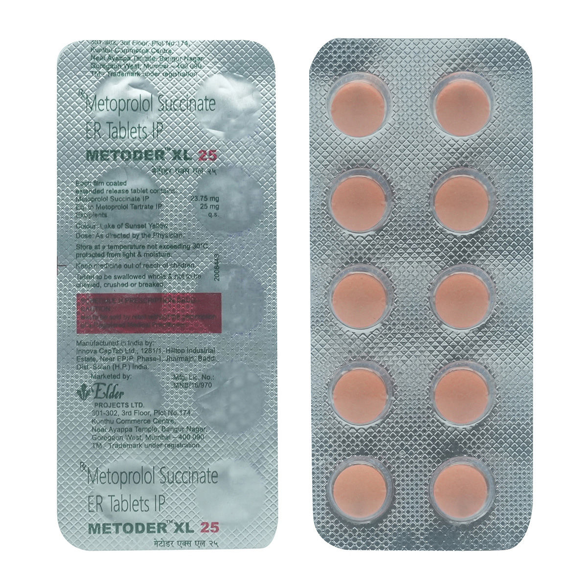 Metoder XL 25 Tablet | Uses, Side Effects, Price | Apollo Pharmacy