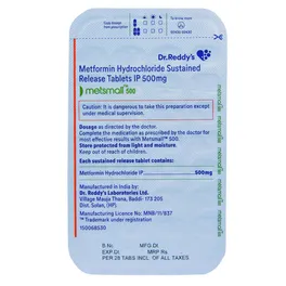 Metsmall 500 Tablet | Uses, Side Effects, Price | Apollo Pharmacy