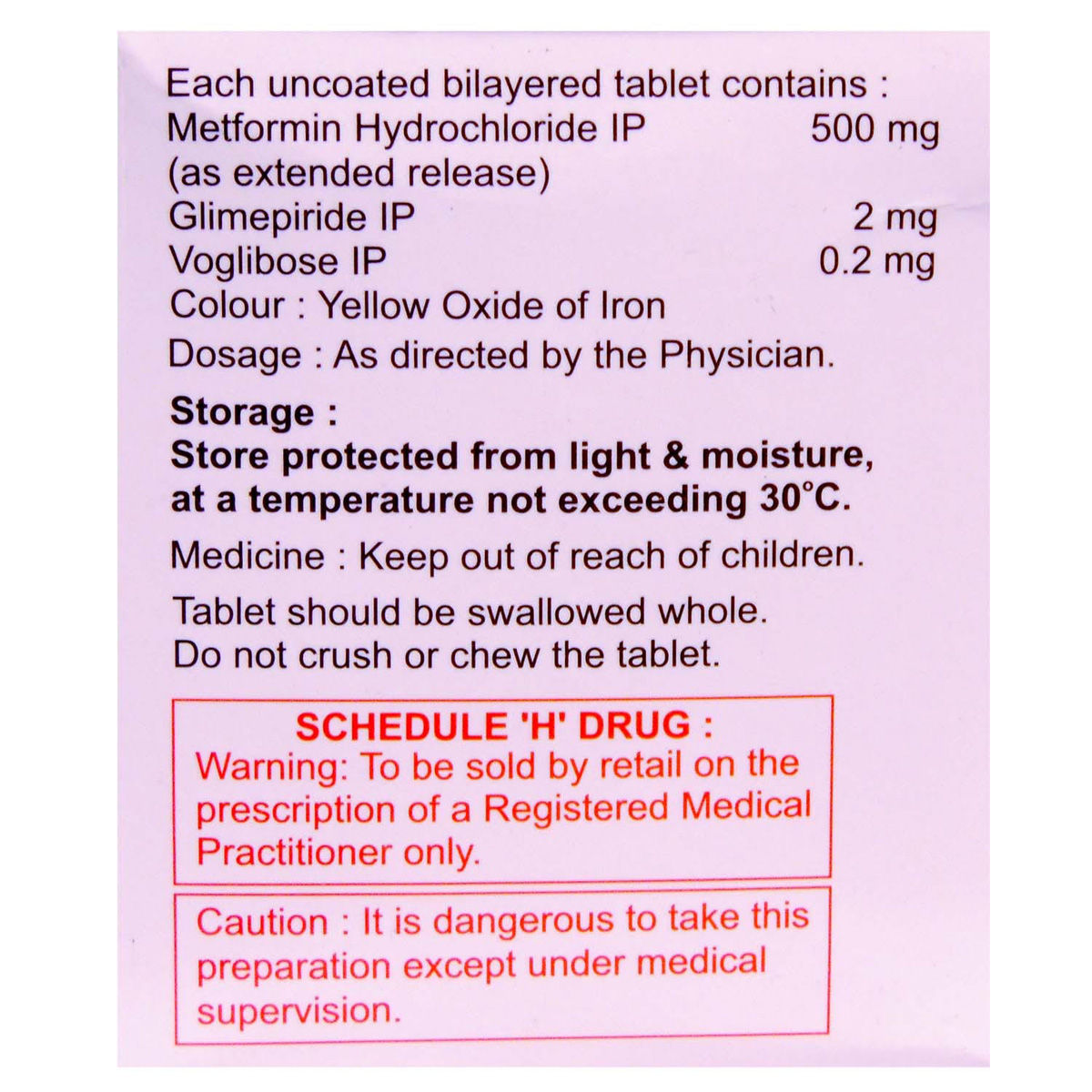 Metffil VG 2 Tablet 15's Price, Uses, Side Effects, Composition ...