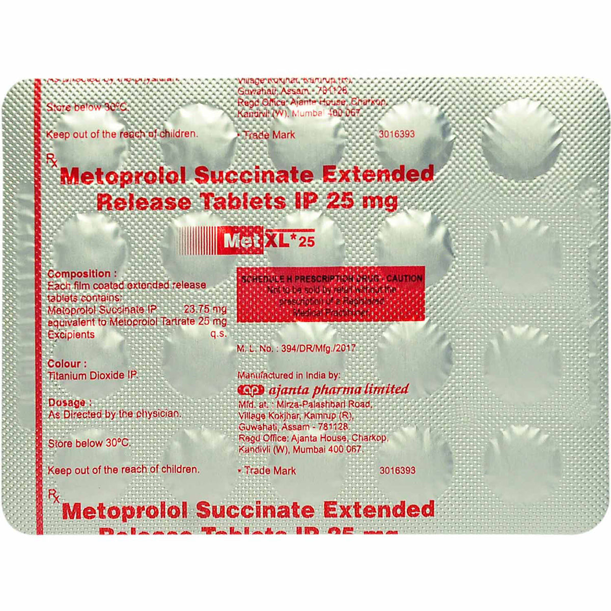 Met XL 25 Tablet | Uses, Side Effects, Price | Apollo Pharmacy