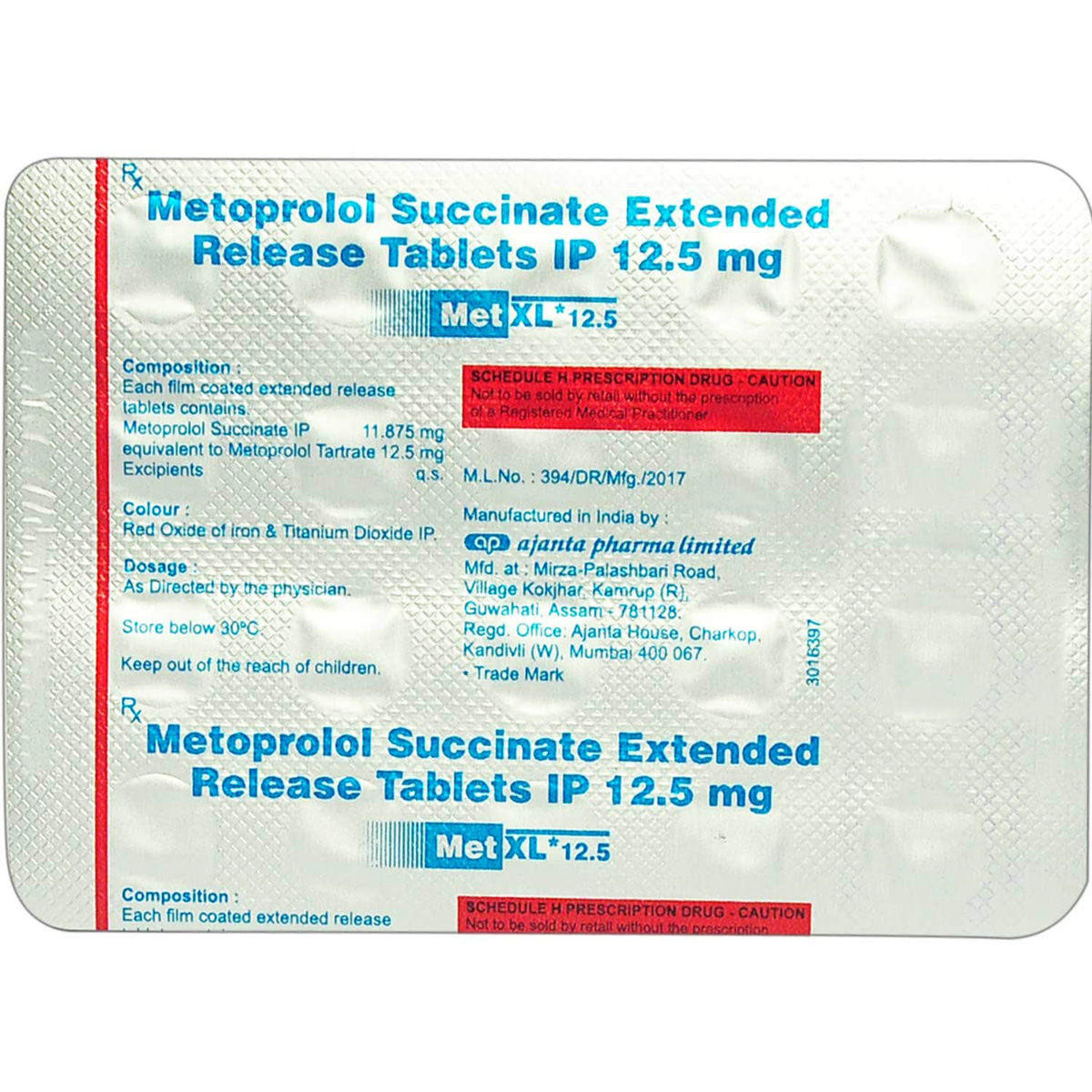 Met XL 12.5 Tablet | Uses, Side Effects, Price | Apollo Pharmacy