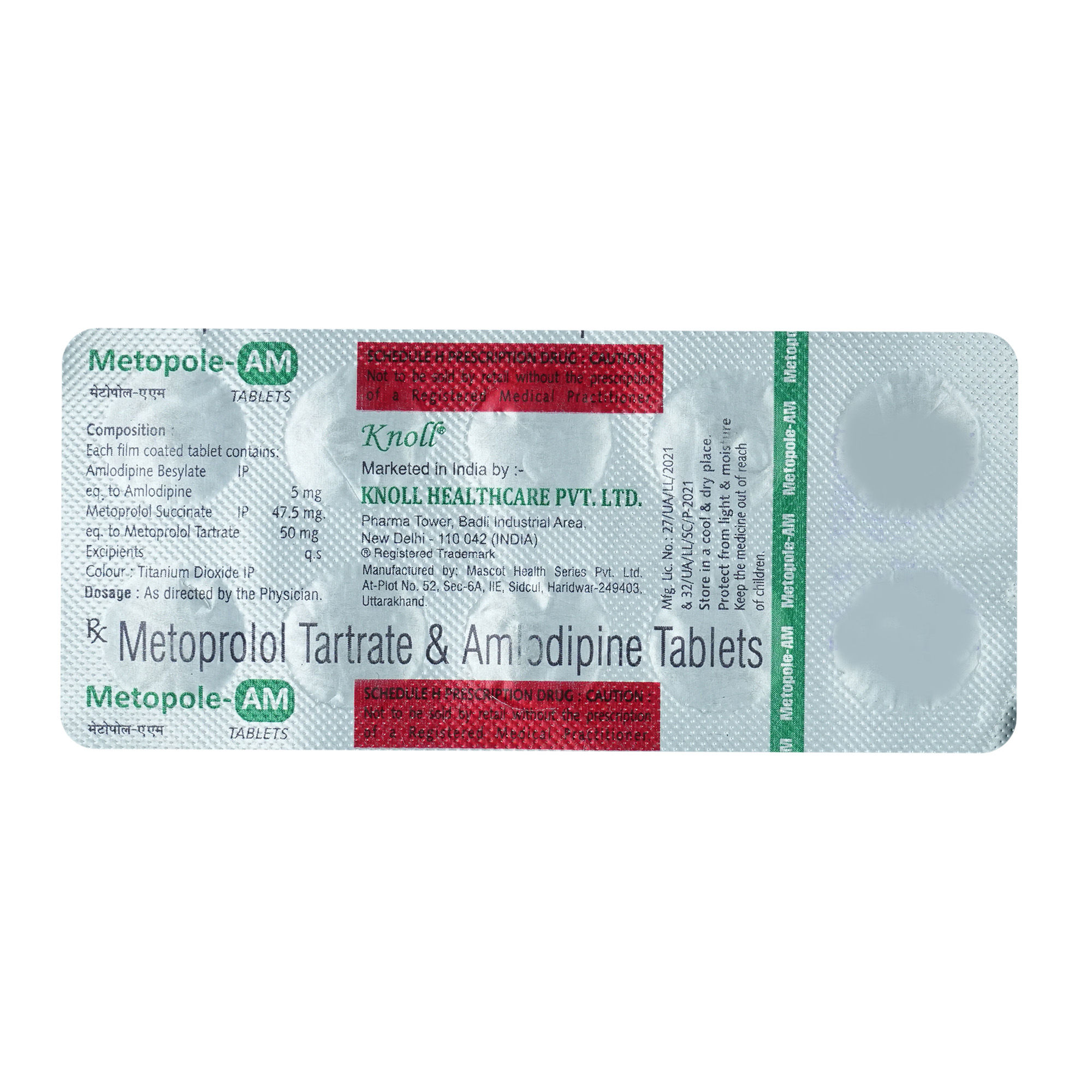 Metopole-AM 5 mg/50 mg Tablet 10's Price, Uses, Side Effects ...