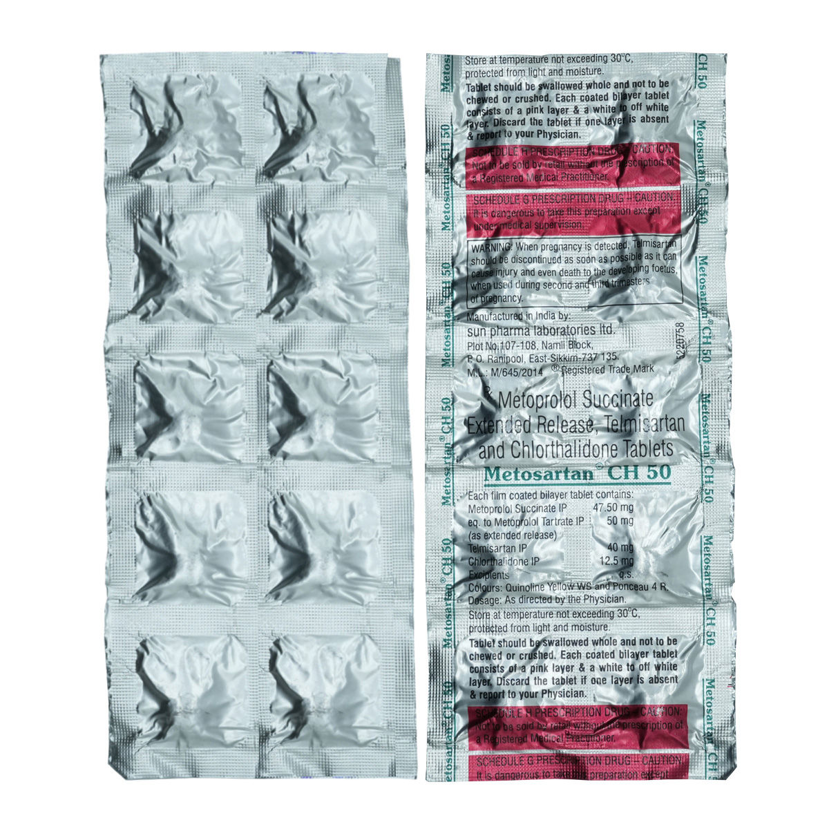 Metosartan CH 50 Tablet | Uses, Side Effects, Price | Apollo Pharmacy