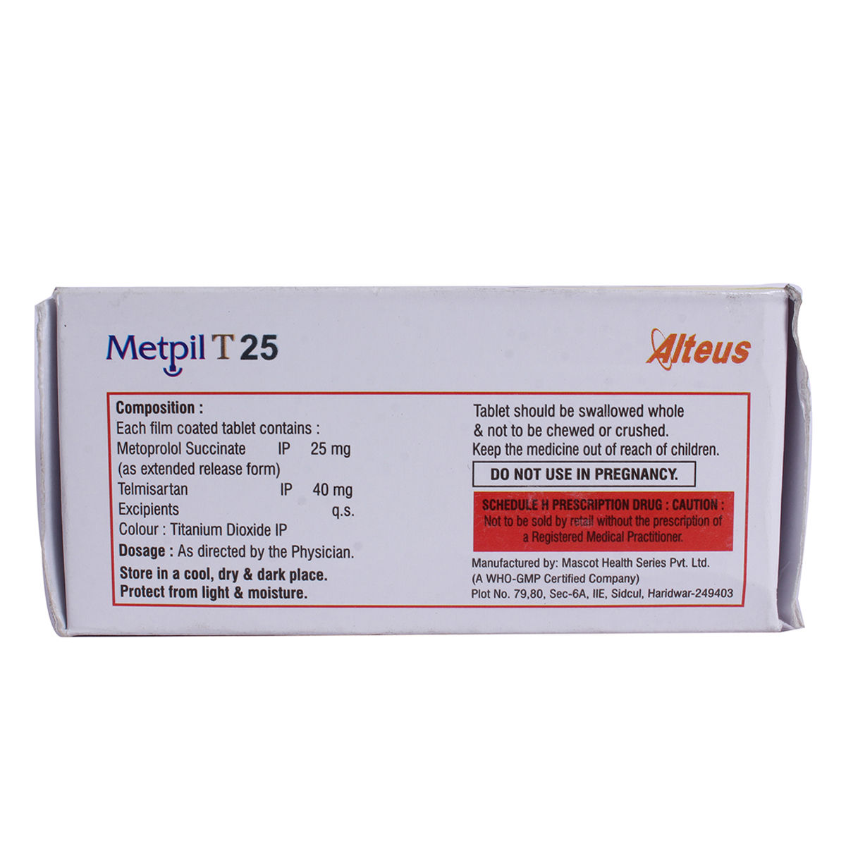 Metpil T 25 Tablet 15's Price, Uses, Side Effects, Composition - Apollo ...
