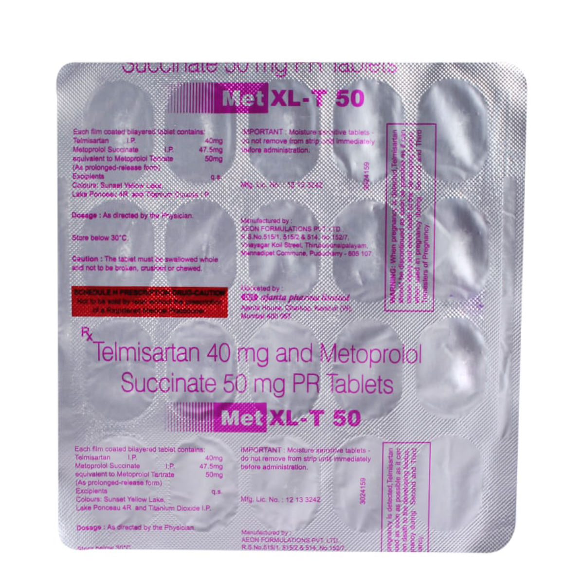 Met XL-T 50 Tablets 20's Price, Uses, Side Effects, Composition ...
