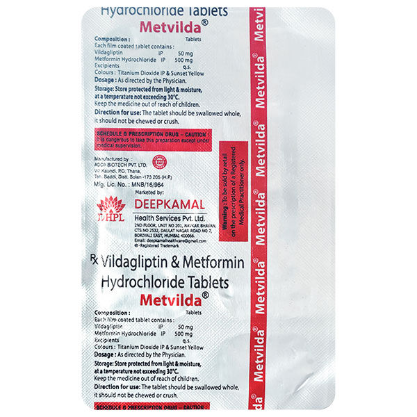Metvilda Tablet | Uses, Side Effects, Price | Apollo Pharmacy