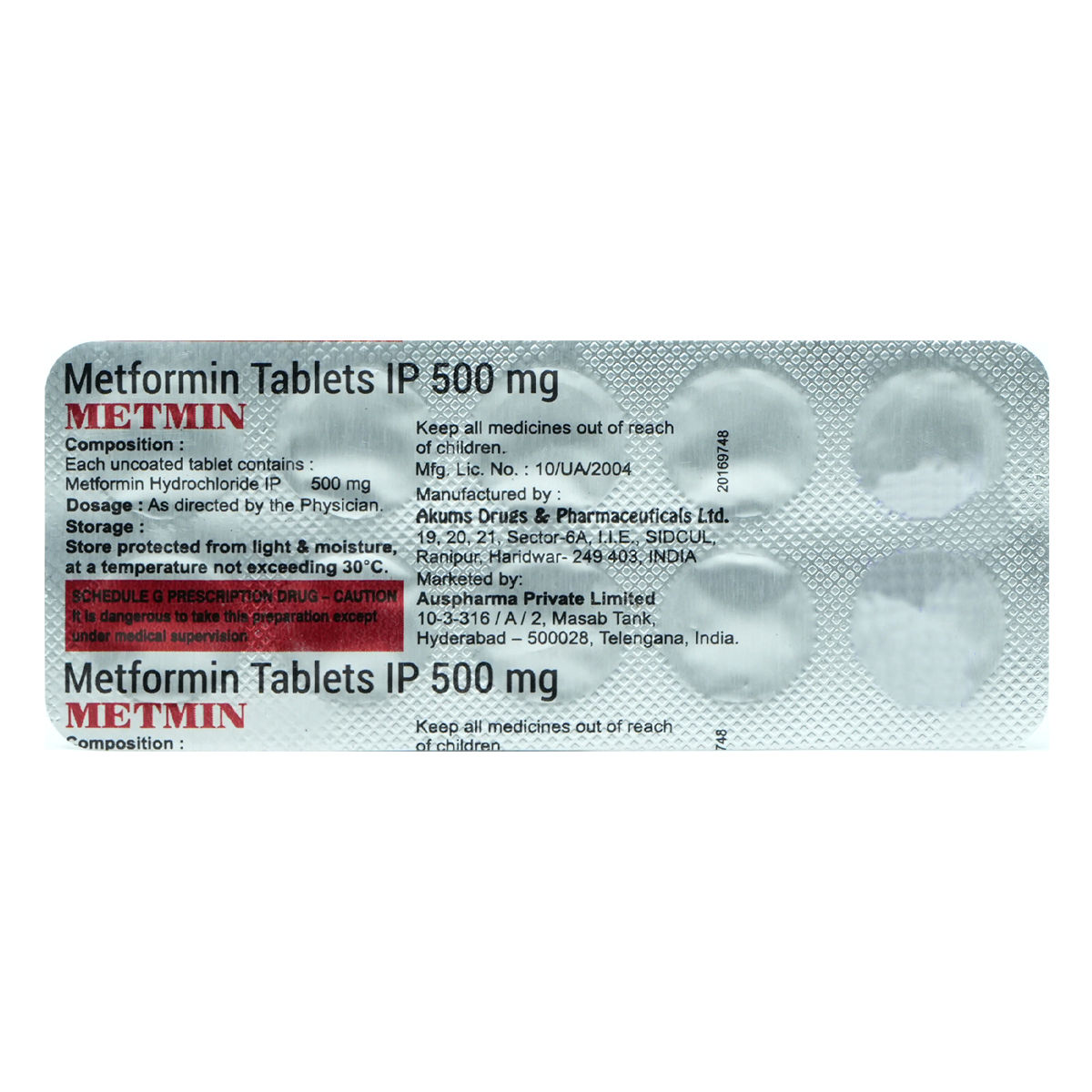 Metmin Tablet 10's Price, Uses, Side Effects, Composition - Apollo Pharmacy