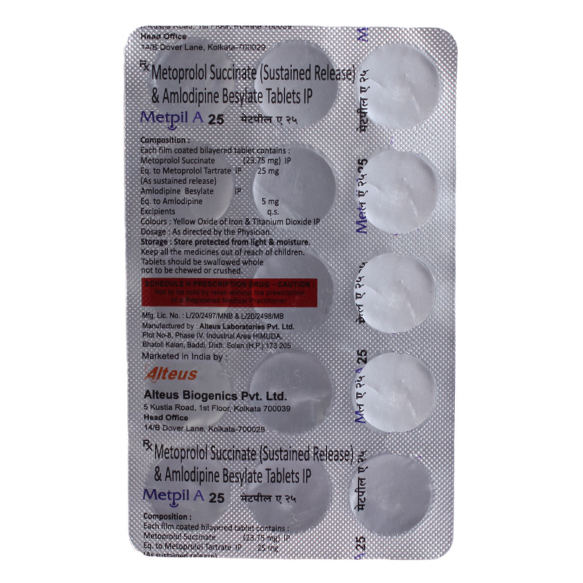Metpil A 25 Tablet 15's Price, Uses, Side Effects, Composition - Apollo ...
