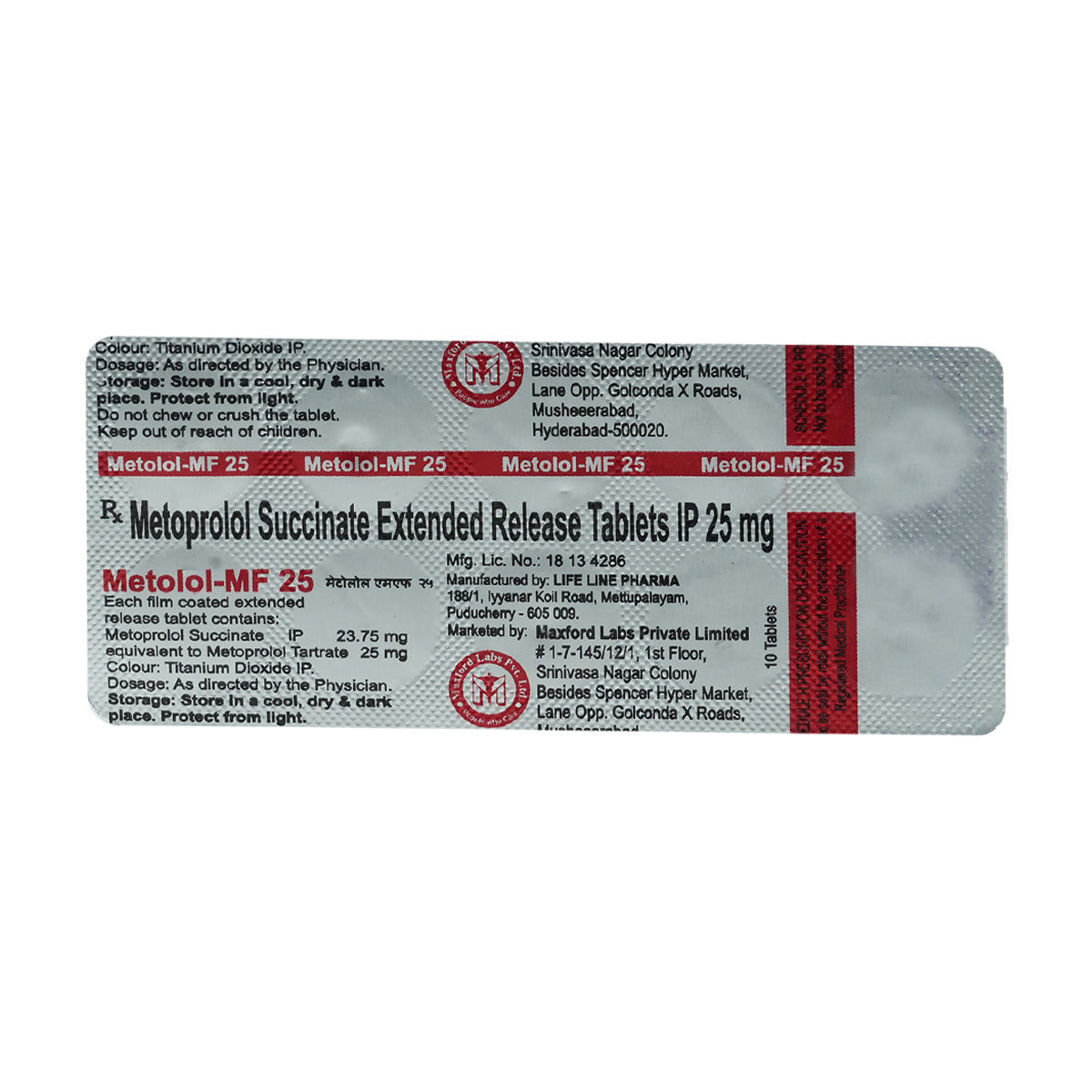 Metolol-MF 25 Tab 10'S Price, Uses, Side Effects, Composition - Apollo ...