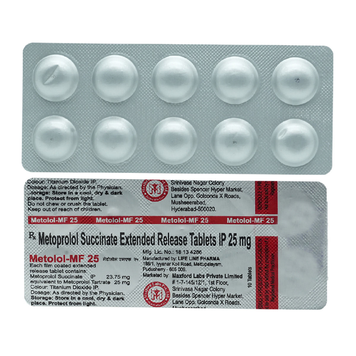 Metolol-MF 25 Tab 10'S Price, Uses, Side Effects, Composition - Apollo ...