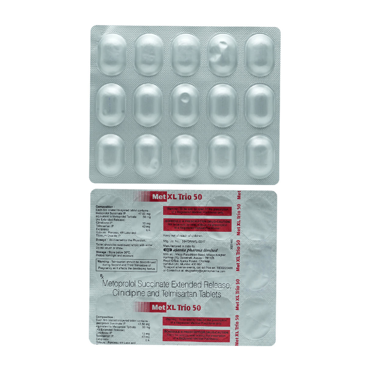 Met XL Trio 50 Tablet | Uses, Side Effects, Price | Apollo Pharmacy
