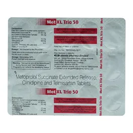 Met XL Trio 50 Tablet | Uses, Side Effects, Price | Apollo Pharmacy