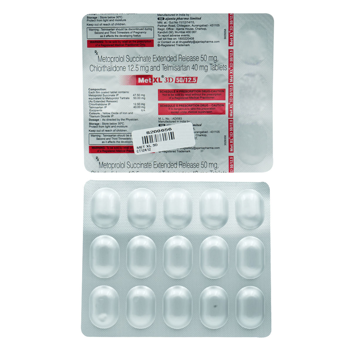 Met XL 3D 50/12.5 Tablet | Uses, Side Effects, Price | Apollo Pharmacy