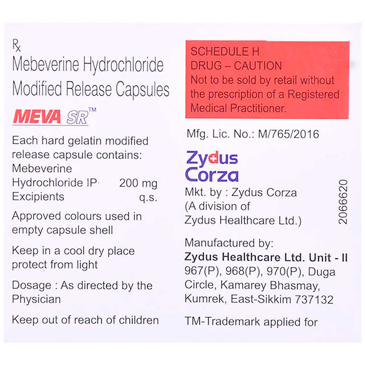 Meva SR 200 Capsule 15's Price, Uses, Side Effects, Composition ...