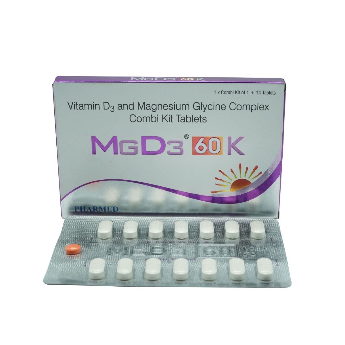 Mgd3 60K Tab Combi Kit (14+1) | Uses, Side Effects, Price | Apollo Pharmacy