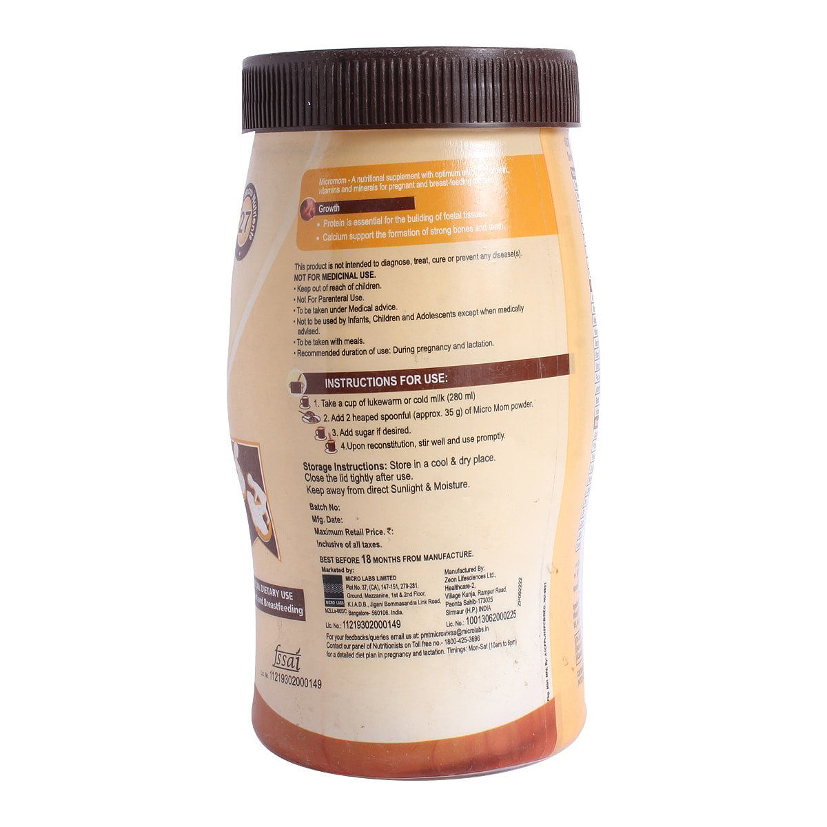 Micro Mom Chocolate Powder 200 gm Price, Uses, Side Effects ...