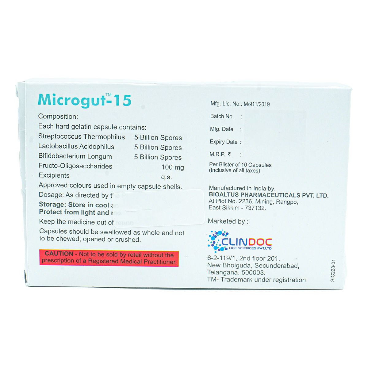 Microgut-15 Capsule 10's Price, Uses, Side Effects, Composition ...