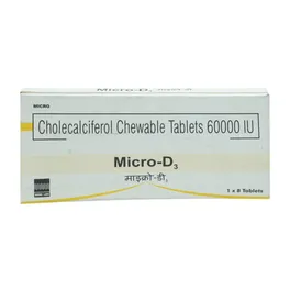 Micro-D3 60K Chewable Tablet | Uses, Side Effects, Price | Apollo Pharmacy