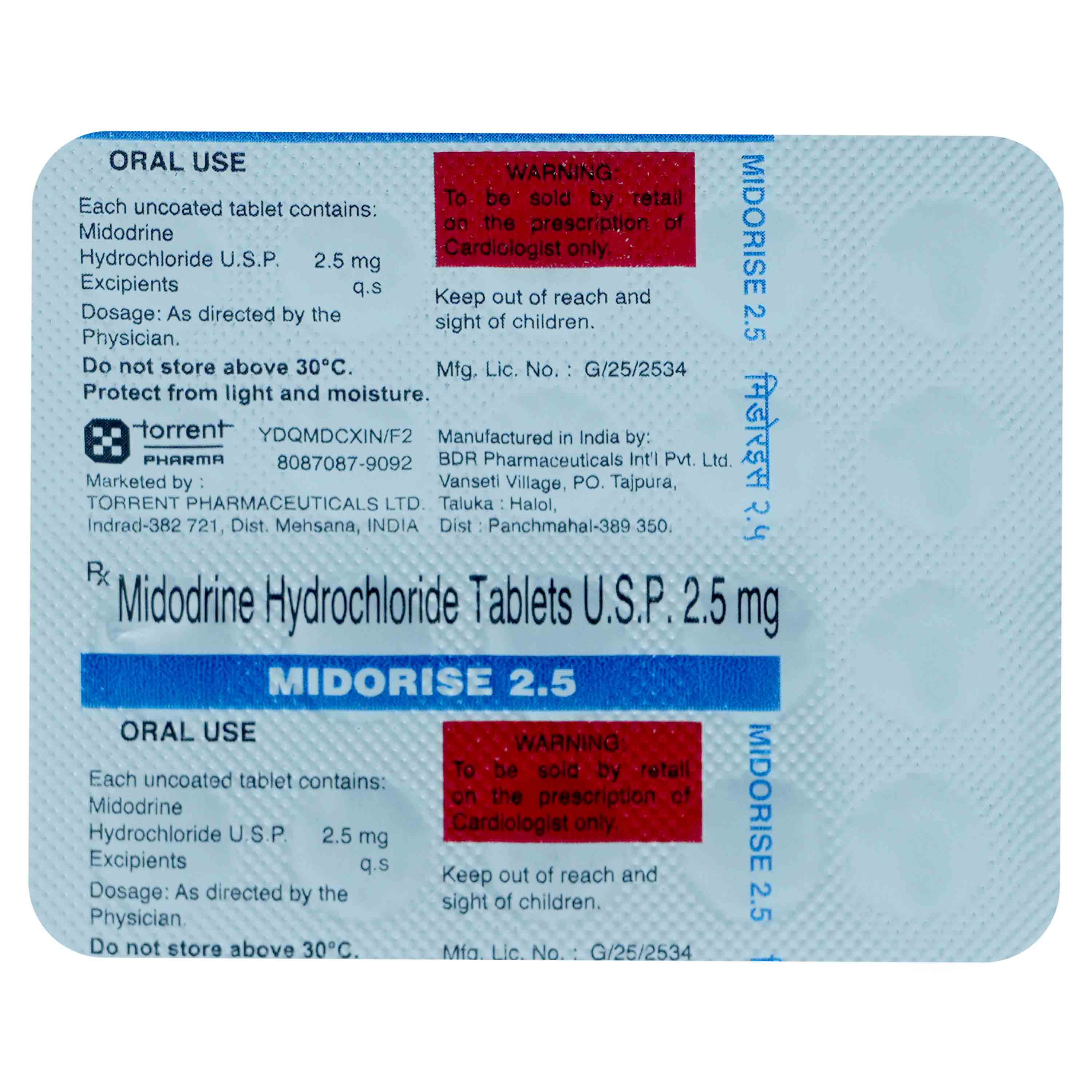 Midorise 2.5 Tab | Uses, Side Effects, Price | Apollo Pharmacy