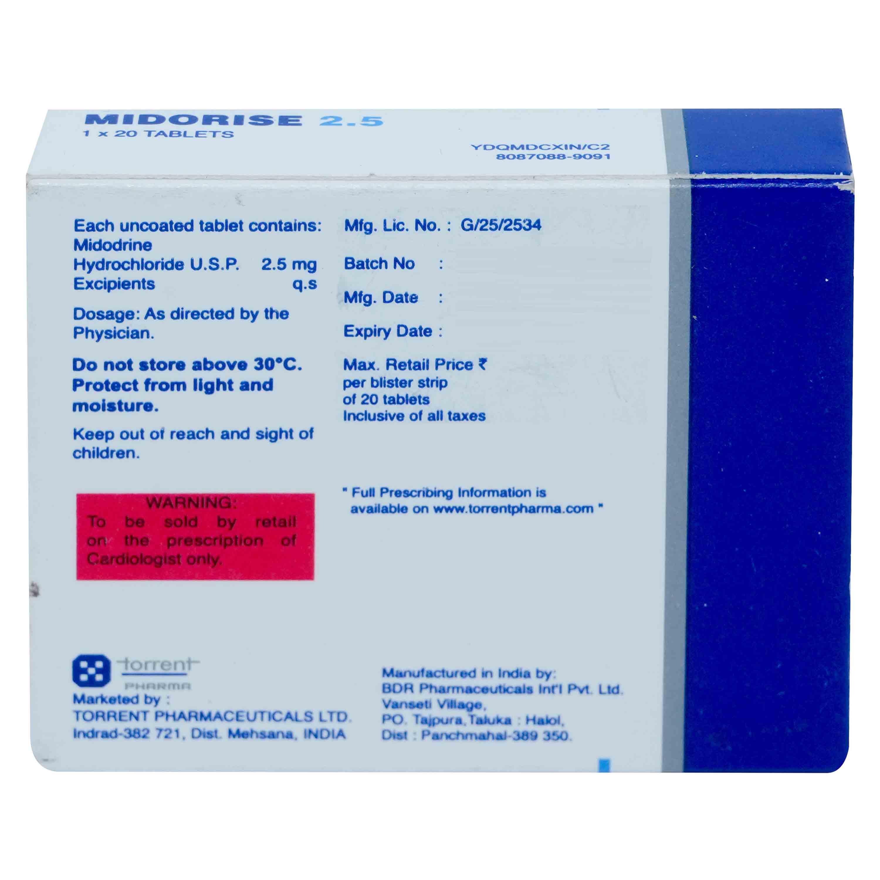 Midorise 2.5 Tab | Uses, Side Effects, Price | Apollo Pharmacy