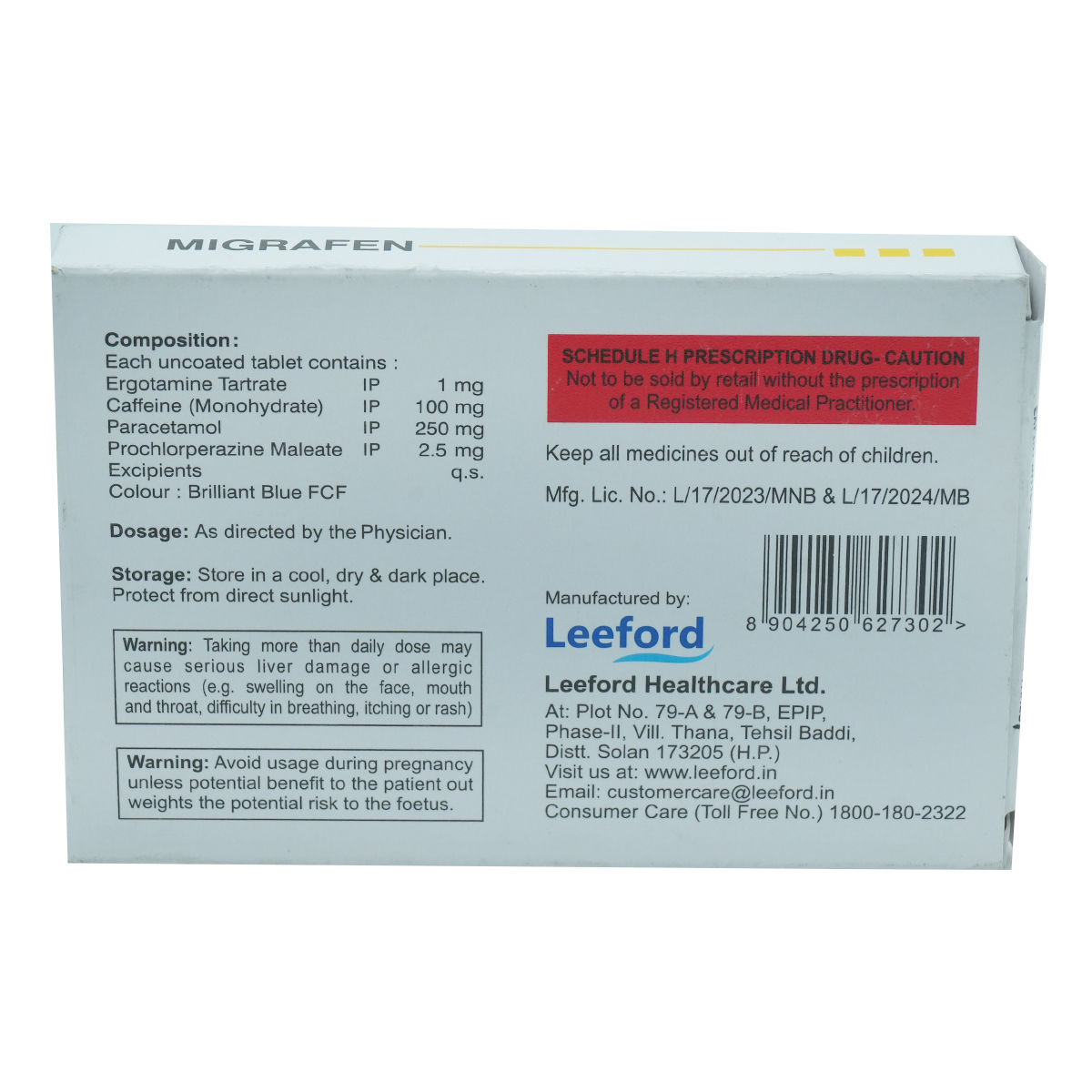 Migrafen Tablet | Uses, Side Effects, Price | Apollo Pharmacy