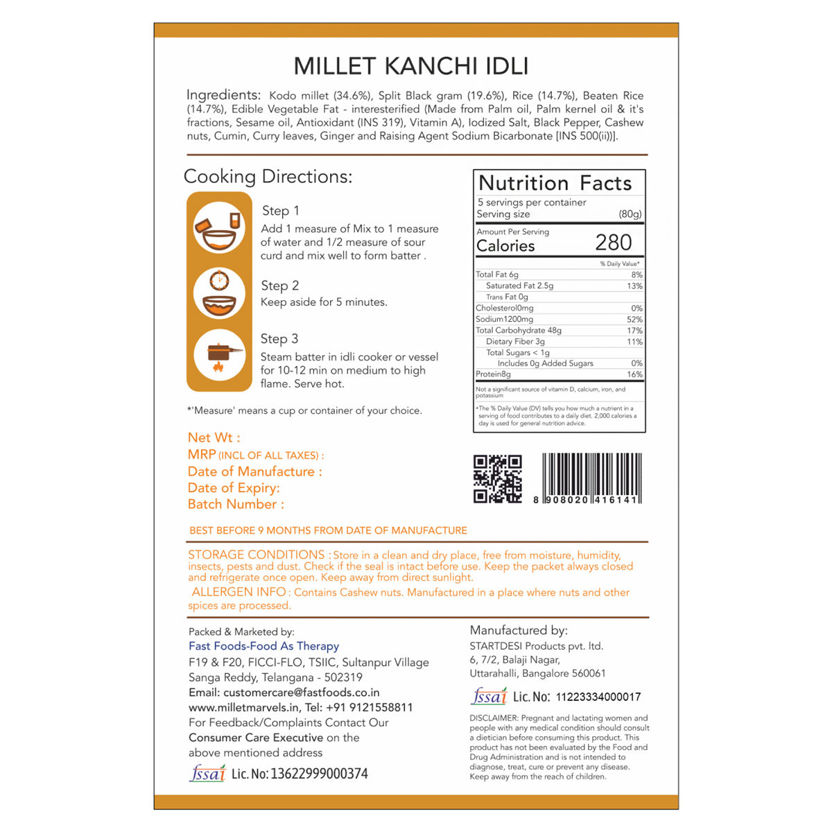 Millet Marvels Millet Kanchi Idli, 150 gm Price, Uses, Side Effects ...