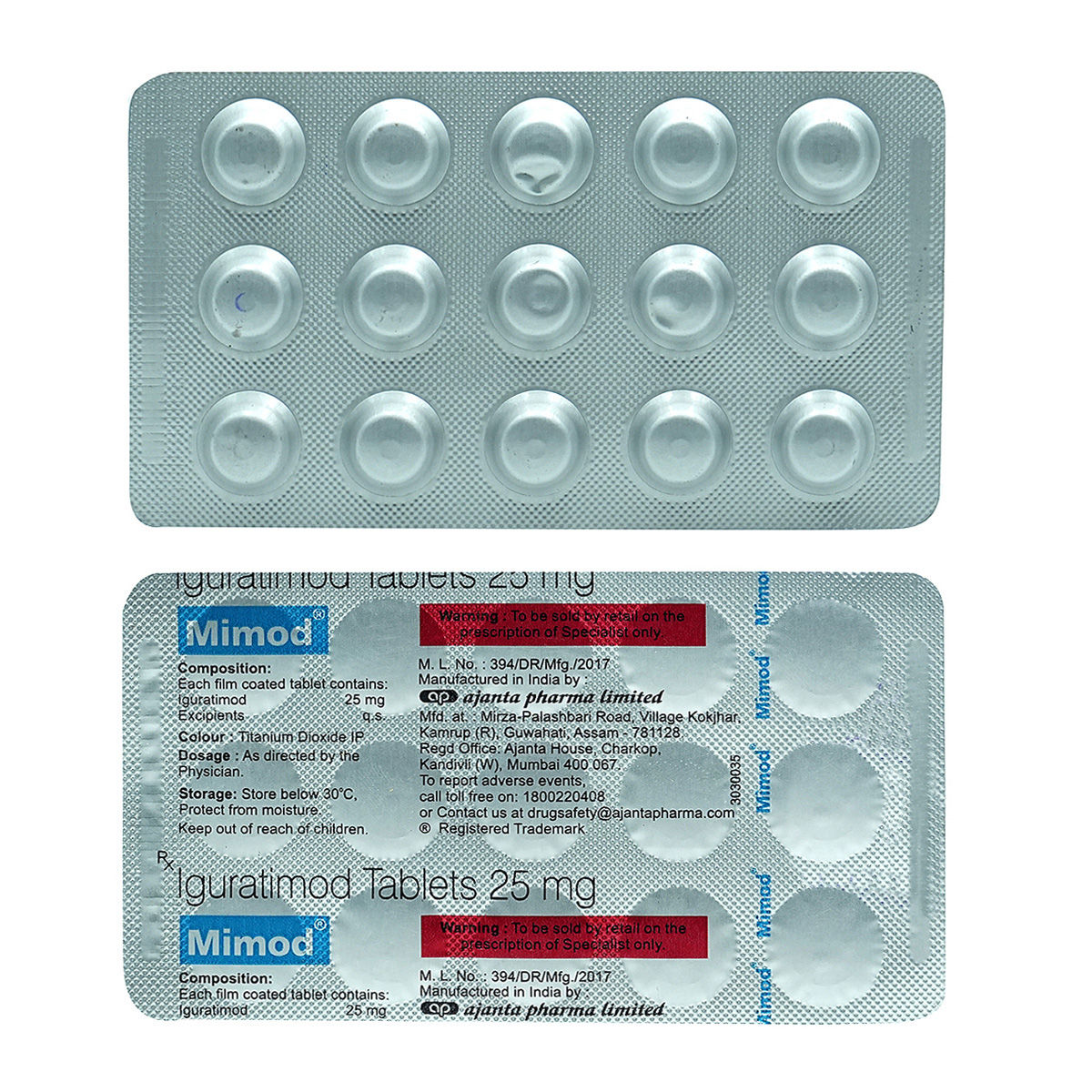 Mimod 25 mg Tablet 15's Price, Uses, Side Effects, Composition - Apollo ...