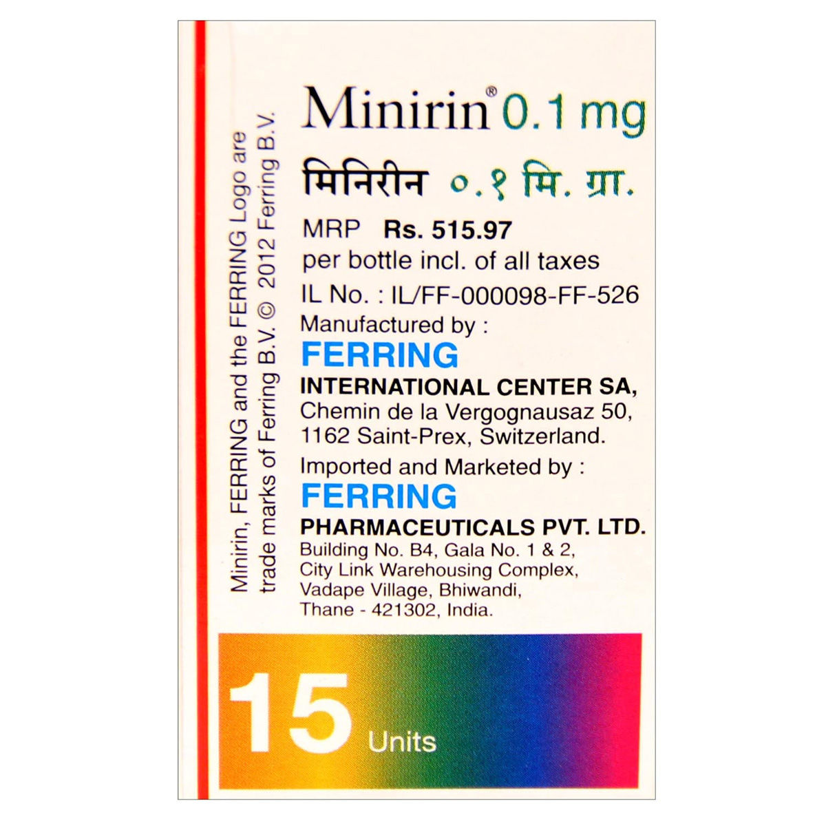 Minirin 0.1 Tablet 15's Price, Uses, Side Effects, Composition - Apollo ...