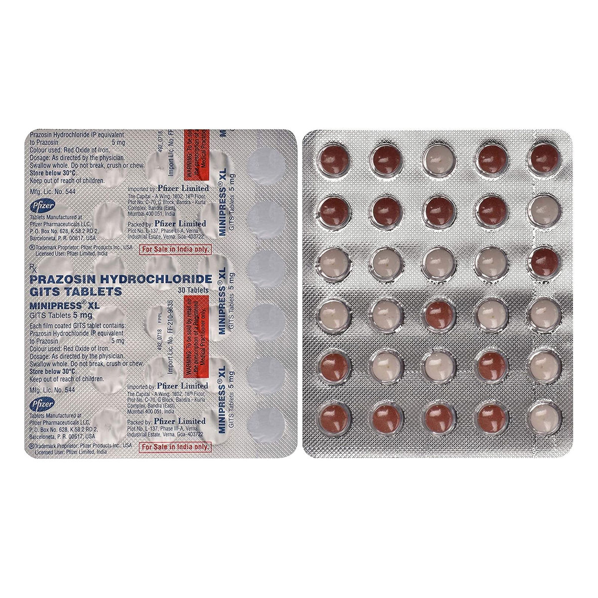 Minipress XL 5 mg Tablet | Uses, Side Effects, Price | Apollo Pharmacy