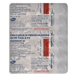 Minipress XL 5 mg Tablet | Uses, Side Effects, Price | Apollo Pharmacy