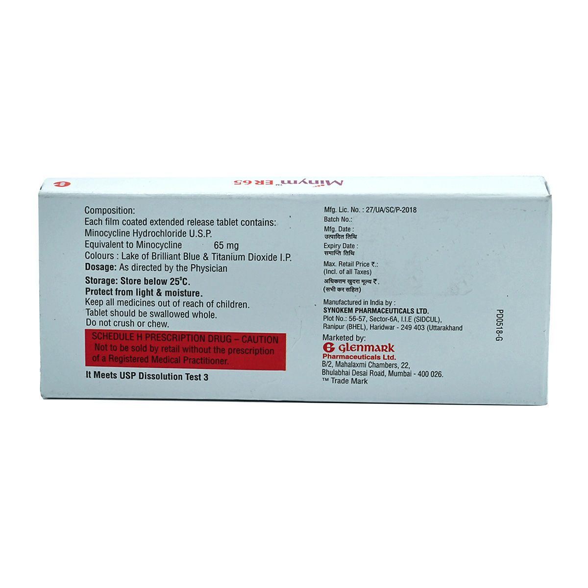 Minym ER65 Tablet | Uses, Side Effects, Price | Apollo Pharmacy