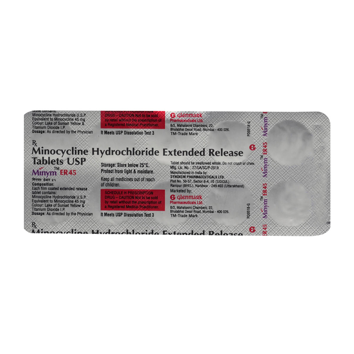 Minym ER 45 Tablet 10's Price, Uses, Side Effects, Composition - Apollo ...