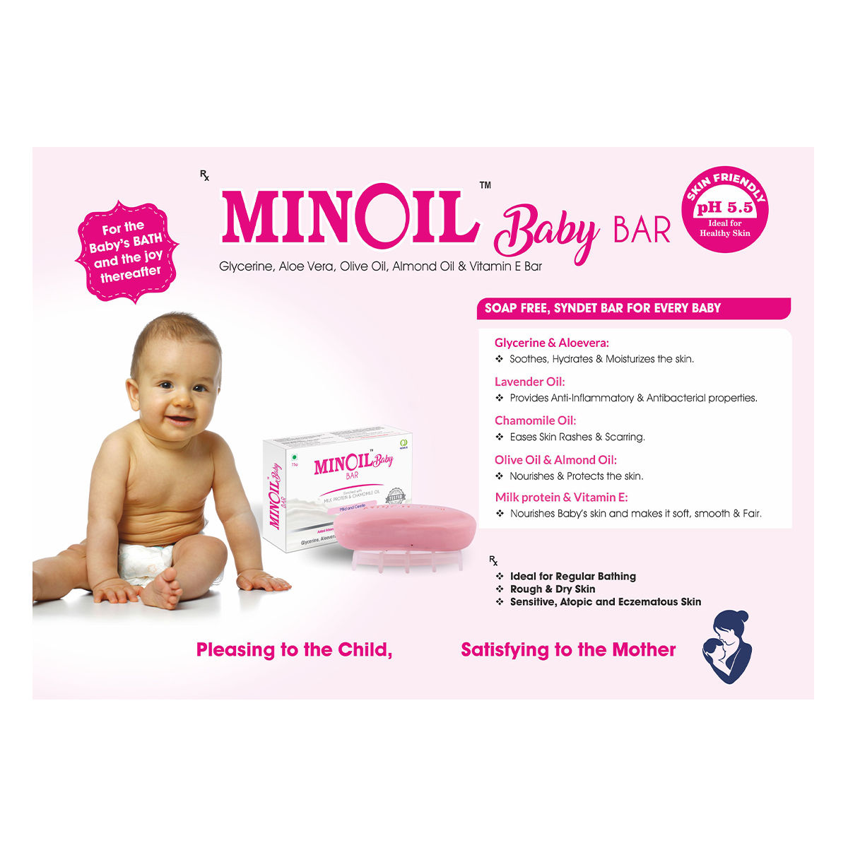 Minoil Baby Bar 75 gm Price, Uses, Side Effects, Composition - Apollo ...