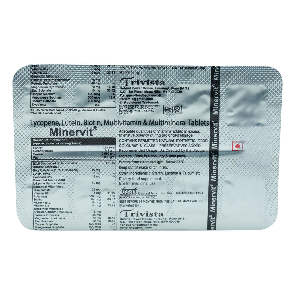 Minervit Tablet | Uses, Side Effects, Price | Apollo Pharmacy