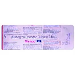 Mirago 25 Tablet | Uses, Side Effects, Price | Apollo Pharmacy