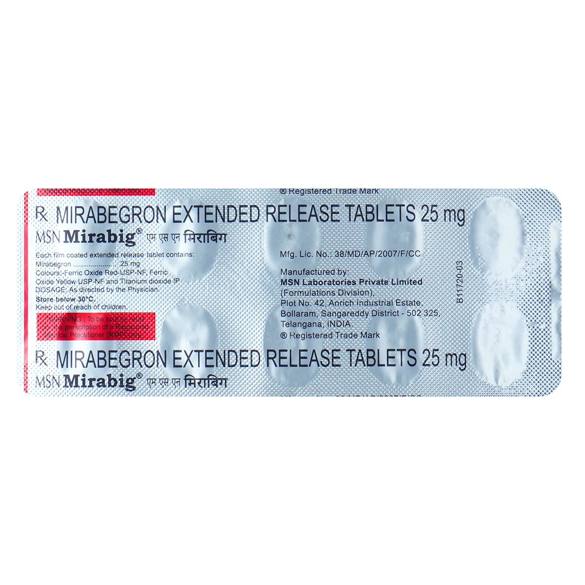 Mirabig 25 ER Tablet | Uses, Side Effects, Price | Apollo Pharmacy