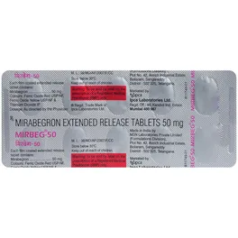 Mirbeg-50 Tablet | Uses, Side Effects, Price | Apollo Pharmacy