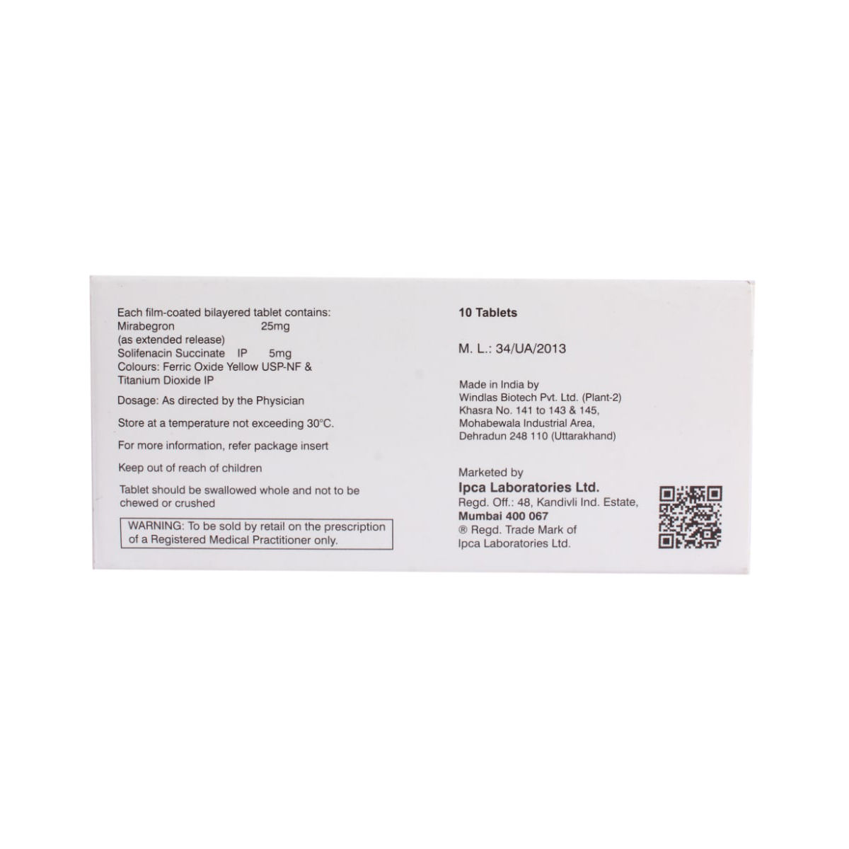 Mirbeg S 25 Tablet | Uses, Side Effects, Price | Apollo Pharmacy