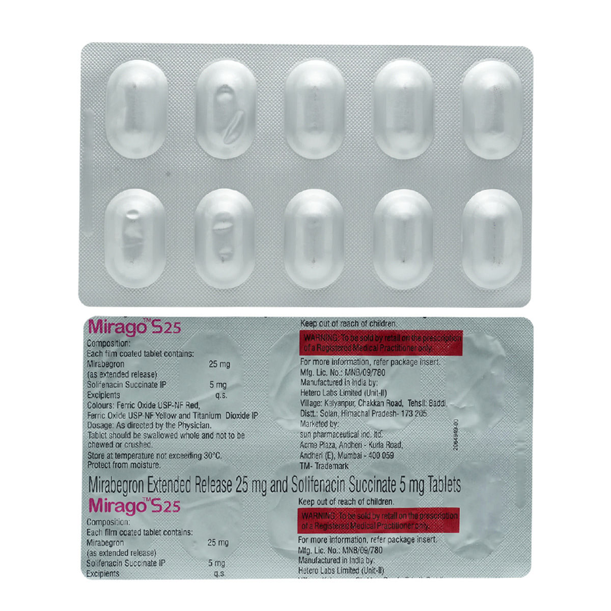 Mirago S 25 Tablet 10's Price, Uses, Side Effects, Composition - Apollo ...