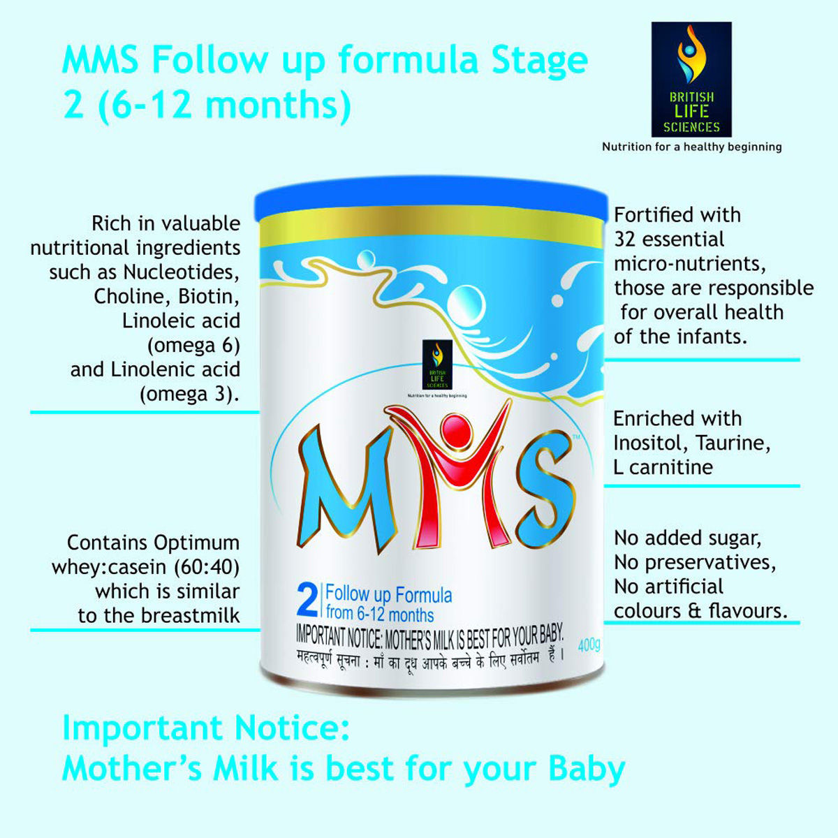 MMS Stage 2 Infant Formula Powder, 400 gm Price, Uses, Side Effects ...